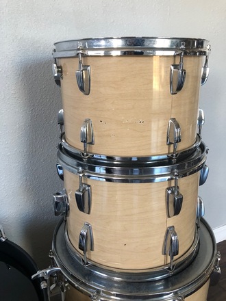 1970s Ludwig Maple Cortex kit big beat 24/12/13/16 3ply shell pak ...