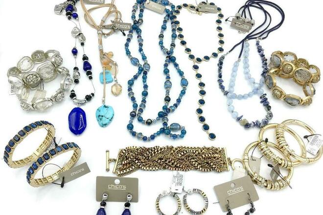 25 pieces High End Designer Name Brand Jewelry- Chico's ,QVC ect ...