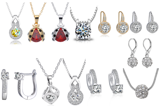12 Assorted pieces Best Sellers Swarovski Elements Jewelry - Simplelots.com