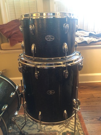 1970s Slingerland Black Sparkle Drum Kit - DrumSellers.com