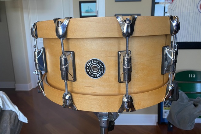 $550 OBO Taye Specialty snare 6.5 x 14 Maple signed by Ray Ayotte ...