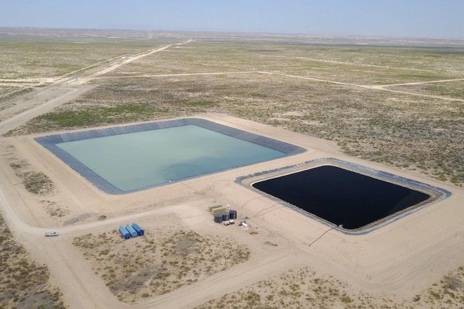 Frac pond dirt work services — Trunkline