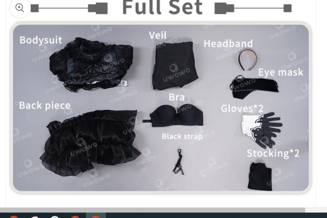 Nier: Automata 2B Black Wedding Dress Bride - Lumikha Cosplay Resale