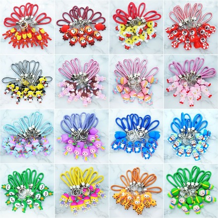 100pcs Cute Cartoon Doll Keychain Pendant-Assorted Styles - Simplelots ...