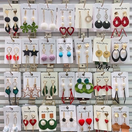 100 Pairs Elegant Female Earrings,Assorted Styles - Simplelots Bulk ...