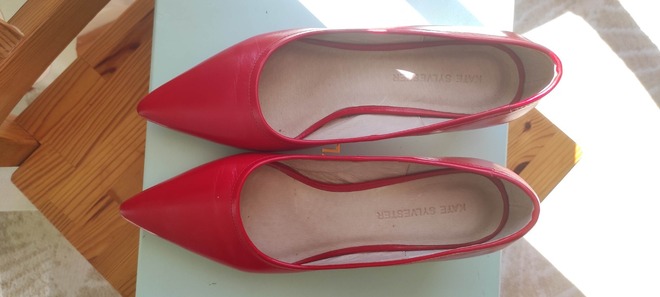 Red balloon heels Kate Sylvester Reloved