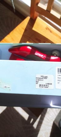 Red balloon heels Kate Sylvester Reloved