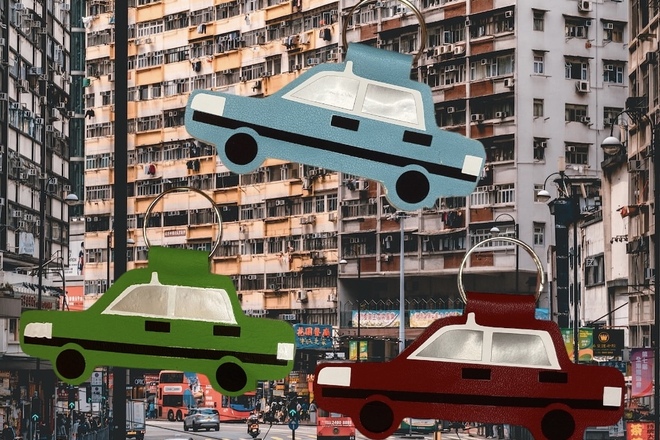 Hong Kong Taxi Keychain - Qraftie