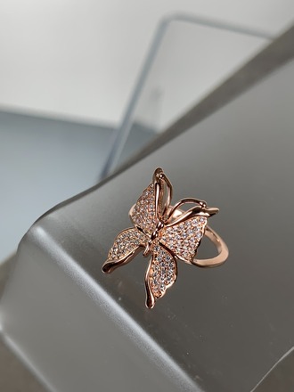 20 Pave Set Cubic Zirconia Butterfly Rings - Simplelots Bulk Wholesale Liquidation