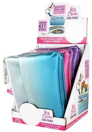 144 Wallet Key Chain Coin Purses Assorted Colors - Simplelots Bulk ...