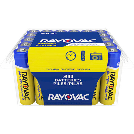 Rayovac AA Zinc Carbon Batteries - 30 Pack- EXP 12/2025 - Simplelots ...