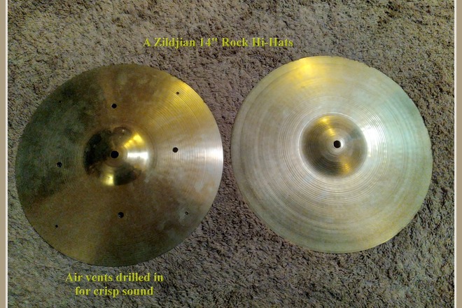 ZILDJIAN ROCK HI-HATS (PAIR) 14" (1980'S) - DrumSellers.com